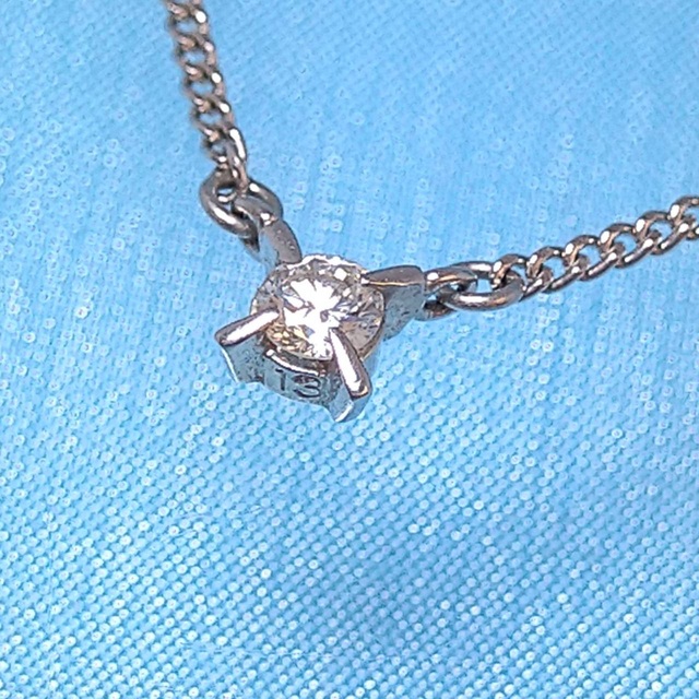 pt850 ダイヤモンド プチネックレス 40cm 0.13ct ネックレス pt850 ダイヤモンド プチネックレス 40cm 0.13ct ネックレス