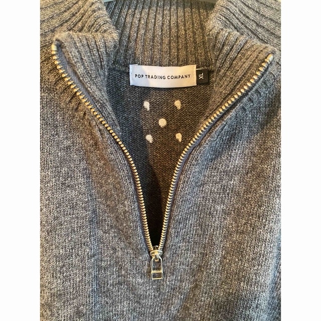 Pop Trading Company 22SS ハーフジップ ニット ベスト Pop Trading Company 22SS ハーフジップ ニット ベスト
