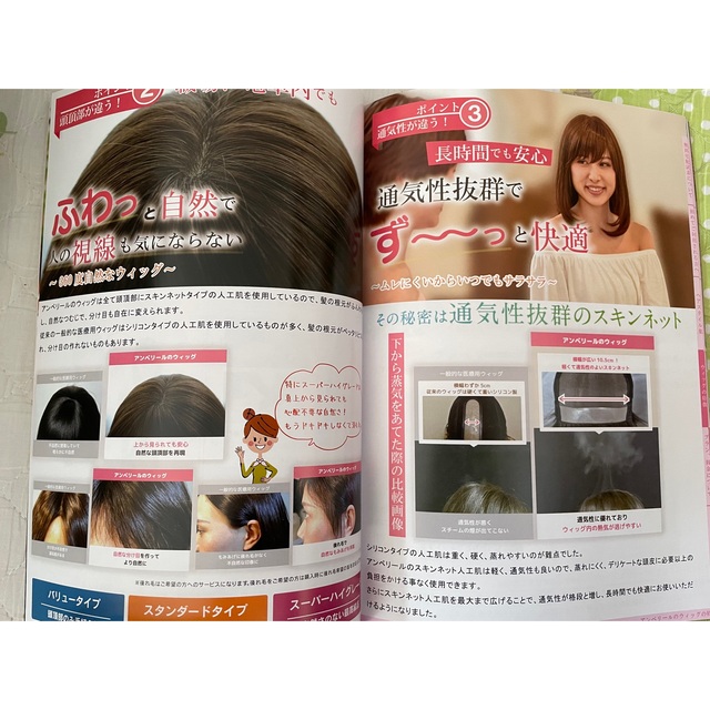 アンベリール医療用ウィッグ ほぼ未使用❣️ 総手植え 人毛混 アンベリール医療用ウィッグ ほぼ未使用❣️ 総手植え 人毛混