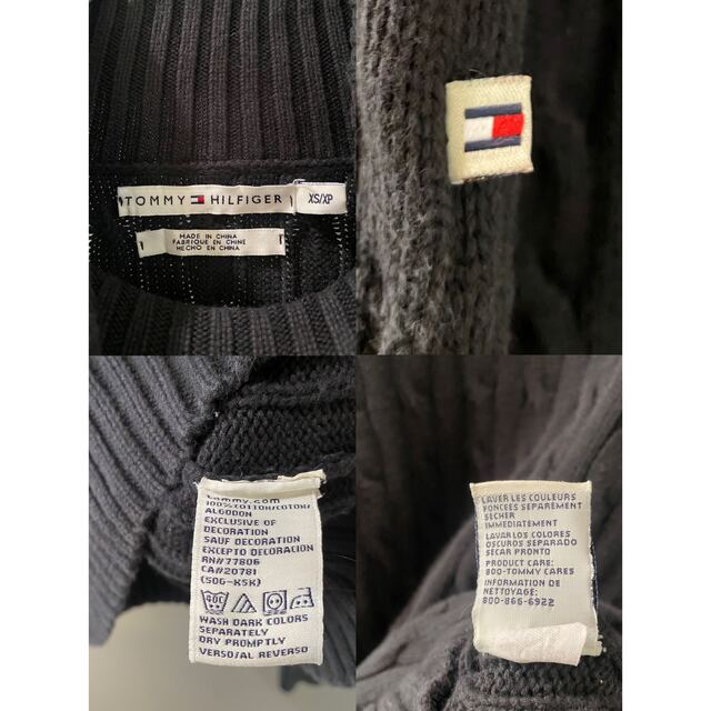 古着 ビンテージ 90s TOMMY ケーブル ハイネック ニットセーター 古着 ビンテージ 90s TOMMY ケーブル ハイネック ニットセーター