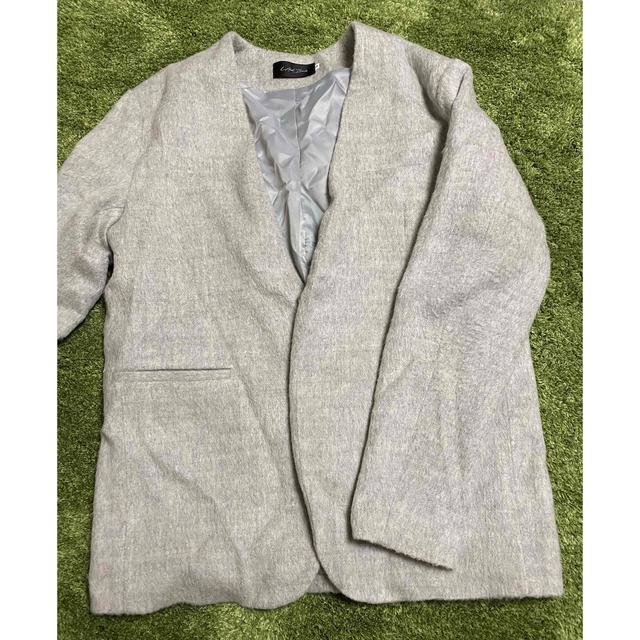 未使用laidback ウールノーカラージャケット wool テント fog 未使用laidback ウールノーカラージャケット wool テント fog