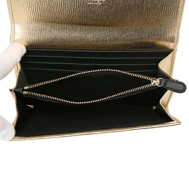 新品 フェラガモ FERRAGAMO 長財布 ウォレット ゴールド 金 新品 フェラガモ FERRAGAMO 長財布 ウォレット ゴールド 金