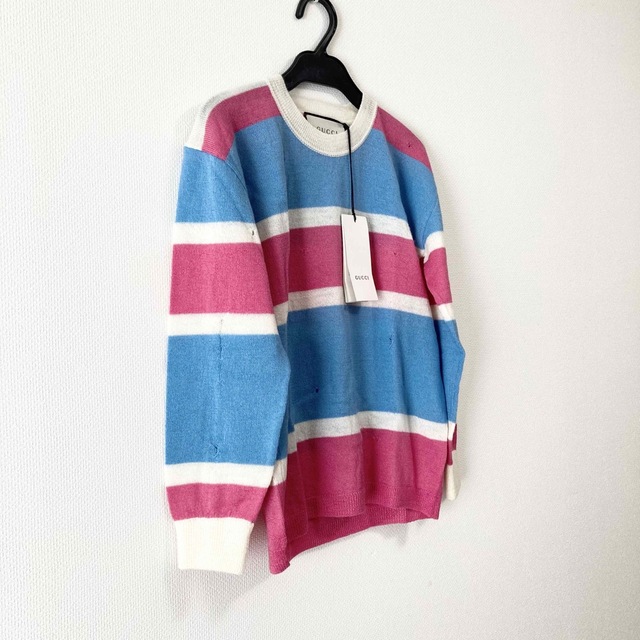 GUCCI - 19.Fall 新品□GUCCI/グッチ ニット/セーター ボーダー GUCCI - 19.Fall 新品□GUCCI/グッチ ニット/セーター ボーダー