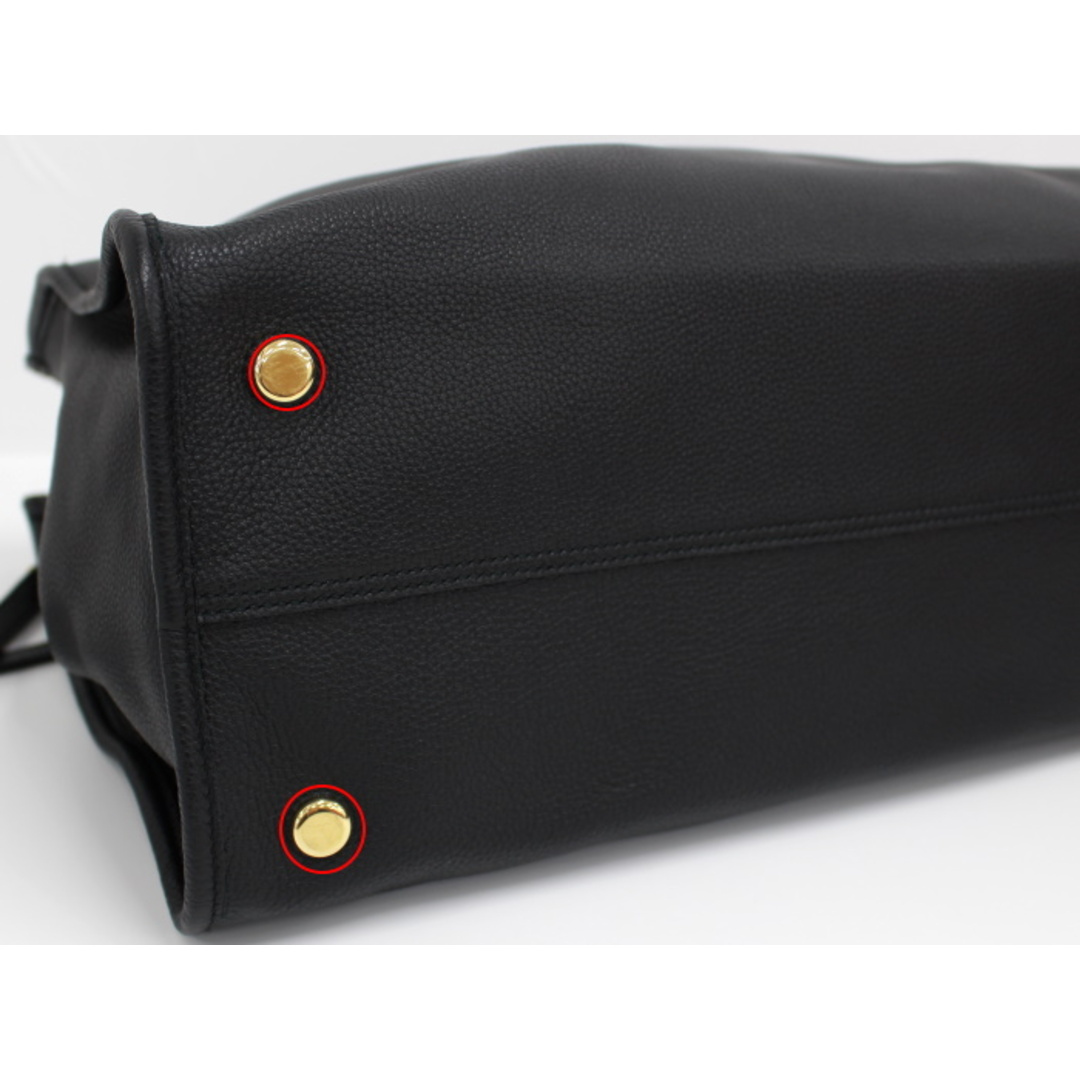 GUCCI - GUCCI 2WAY トートバッグ ロゴ ラージ レザー ブラック GUCCI - GUCCI 2WAY トートバッグ ロゴ ラージ レザー ブラック