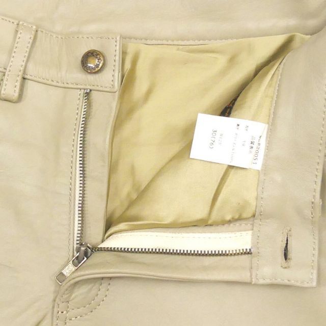 レザーパンツ バイク 本革 メンズ ベージュ 革パンツ 本皮 白 レザーパンツ バイク 本革 メンズ ベージュ 革パンツ 本皮 白