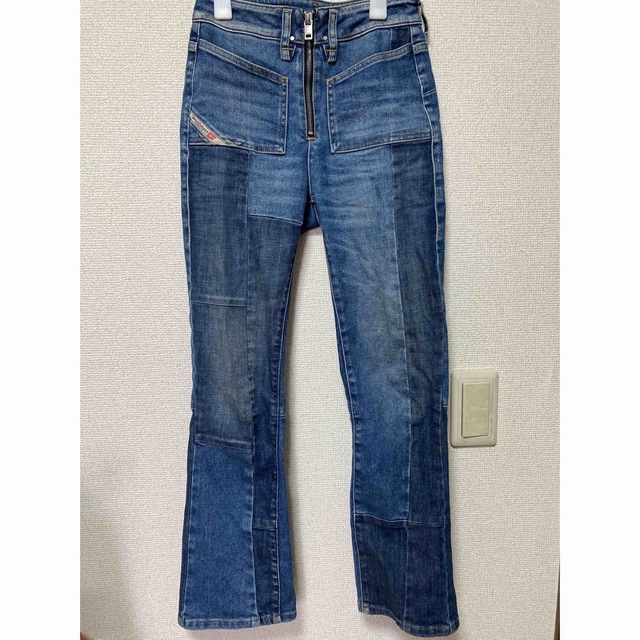 DIESEL - DIESEL フレア ブーツカット パッチワーク デニム 23 DIESEL - DIESEL フレア ブーツカット パッチワーク デニム 23