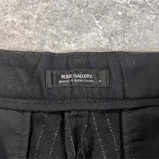 RUDE GALLERY ストライプ ウールトラウザーズ スラックス 細身 RUDE GALLERY ストライプ ウールトラウザーズ スラックス 細身