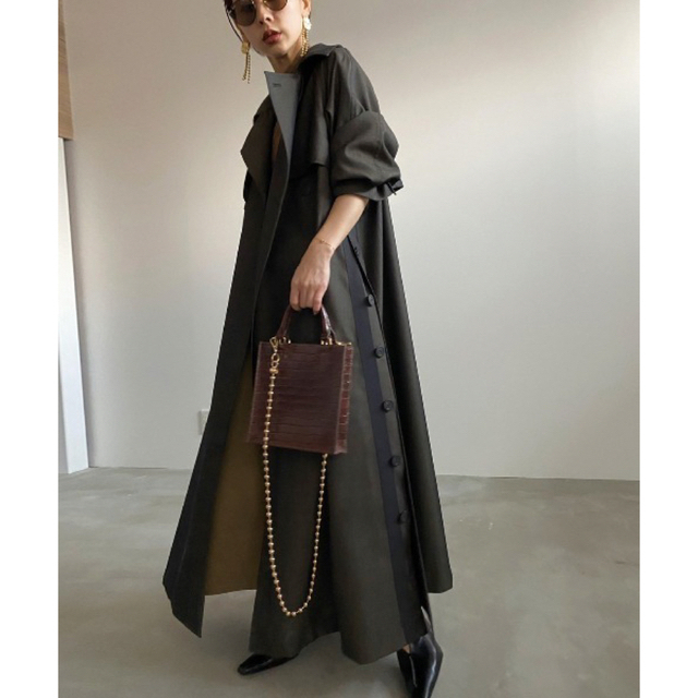 Ameri MINIMAL FLARE LONG TRENCH COAT Ameri MINIMAL FLARE LONG TRENCH COAT