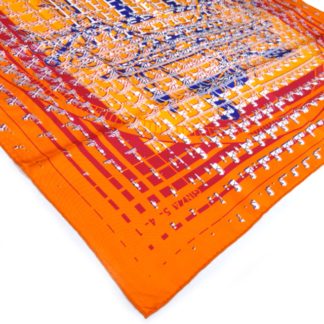HERMES - エルメス カレ90 スカーフ 24 FAUBOURG SECONDE GINZA HERMES - エルメス カレ90 スカーフ 24 FAUBOURG SECONDE GINZA