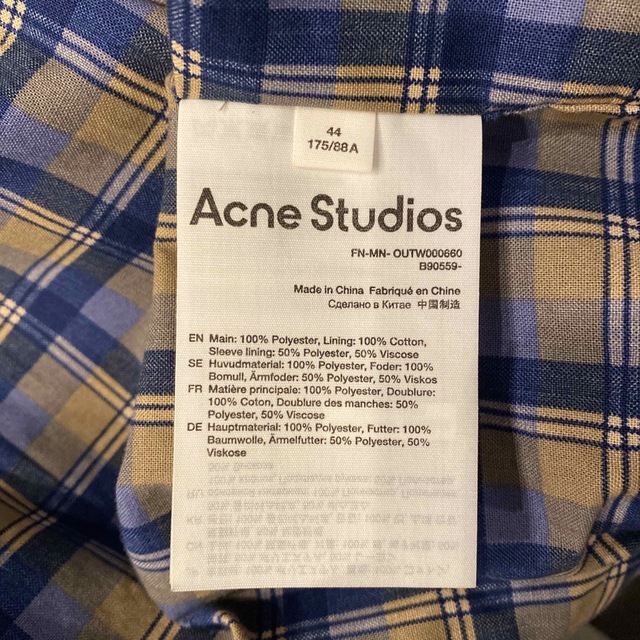 Acne Studios, 22SS CASUAL TWILL JACKET Acne Studios, 22SS CASUAL TWILL JACKET