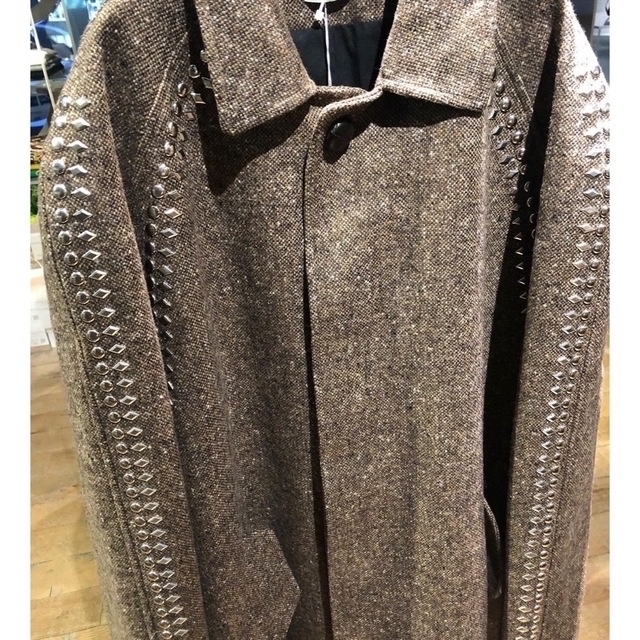 stefan cooke 20aw studded wool overcoat stefan cooke 20aw studded wool overcoat
