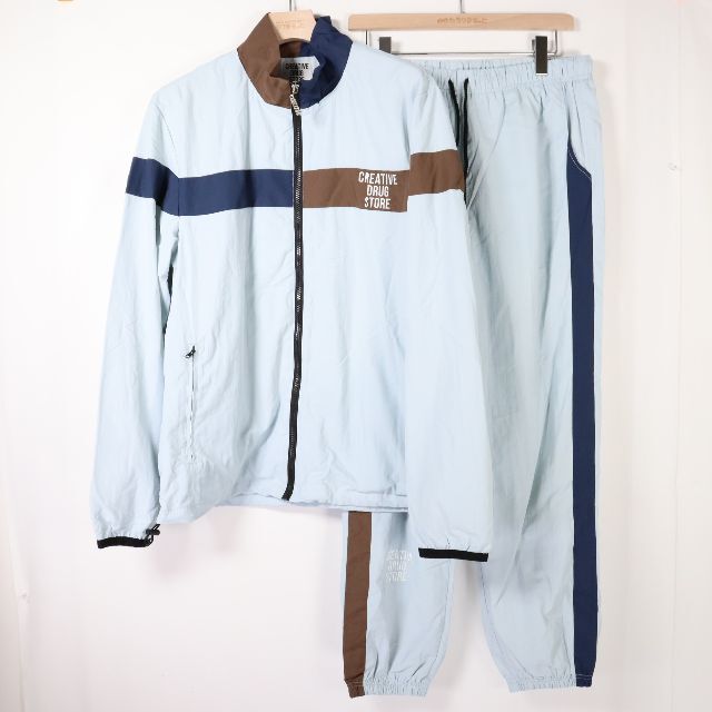CREATIVE DRUG STORE ナイロンセットアップ メンズ 薄水色 CREATIVE DRUG STORE ナイロンセットアップ メンズ 薄水色