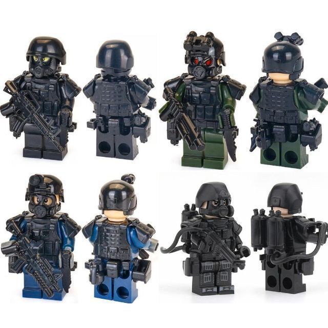 ☆超重厚 高品質 重装備 特殊部隊セット×4 銃器 武器 レゴ互換 ☆超重厚 高品質 重装備 特殊部隊セット×4 銃器 武器 レゴ互換
