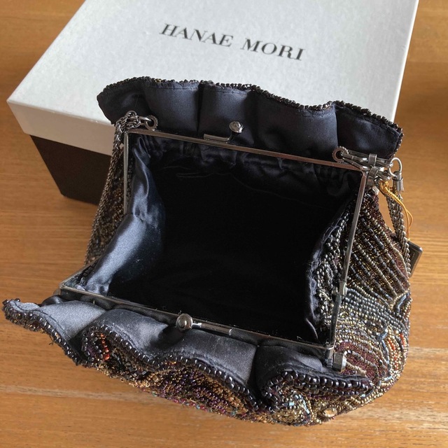 HANAE MORI - 森英恵 HANAE MORI ビーズ刺繍パーティバッグの HANAE MORI - 森英恵 HANAE MORI ビーズ刺繍パーティバッグの