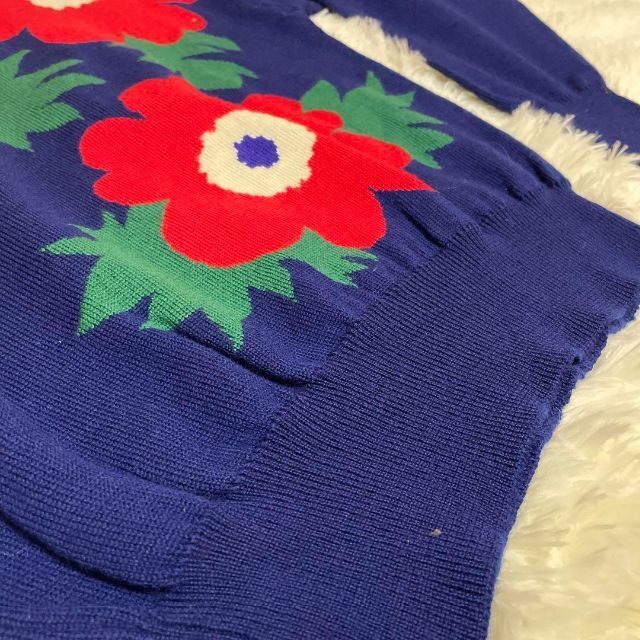 HANAE MORI Knit vintage 花柄 サマーニットトップス M HANAE MORI Knit vintage 花柄 サマーニットトップス M