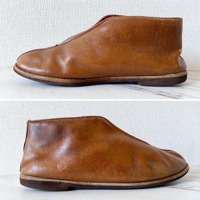 vintage 50s 60s センタージップ キャメルレザー フラットシューズ vintage 50s 60s センタージップ キャメルレザー フラットシューズ