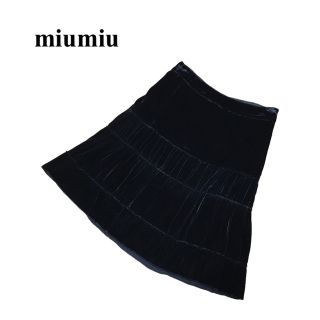 MIU MIU(ひざ丈スカート ・ ブラック/黒色系)のフリマアイテム一覧 MIU MIU(ひざ丈スカート ・ ブラック/黒色系)のフリマアイテム一覧