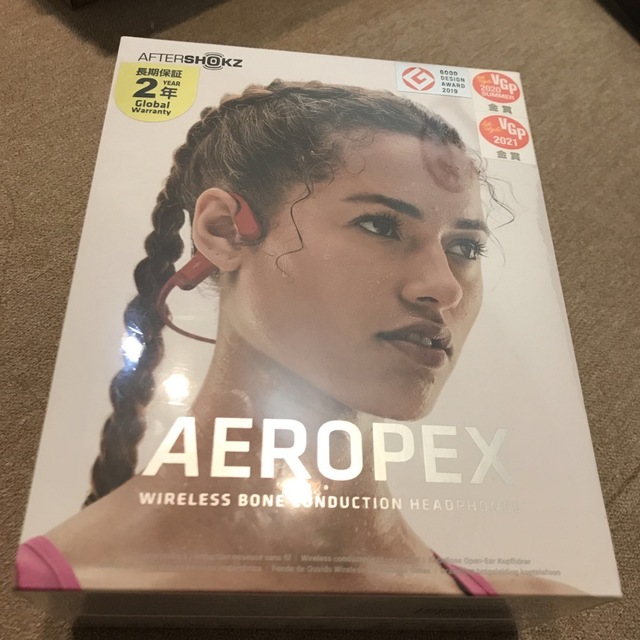 新品。AfterShokz Aeropex 骨伝導イヤホン ソーラーレッド 新品。AfterShokz Aeropex 骨伝導イヤホン ソーラーレッド