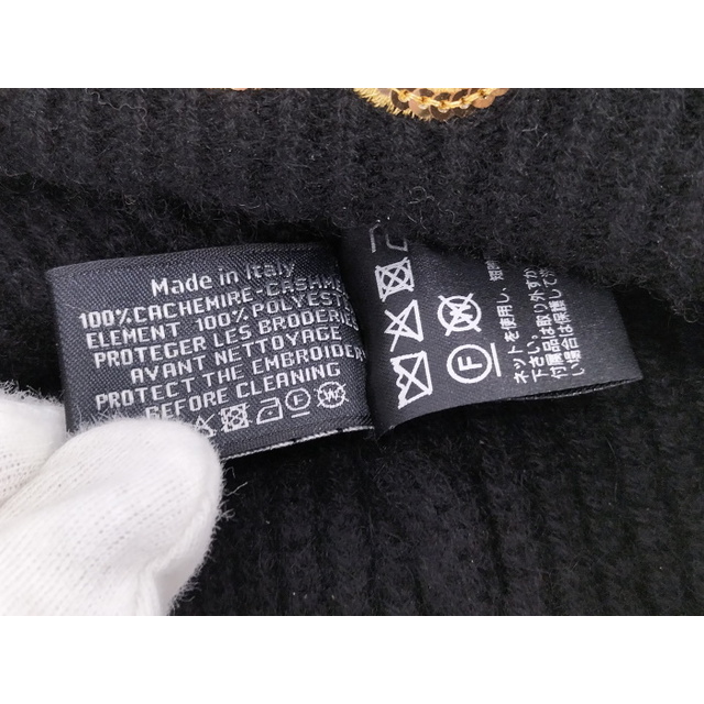 CHANEL - CHANEL ニットキャップ スパンコールロゴ カシミア CHANEL - CHANEL ニットキャップ スパンコールロゴ カシミア