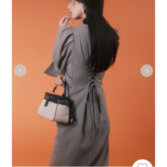 LILY BROWN クロスデザインストレートワンピース LILY BROWN クロスデザインストレートワンピース