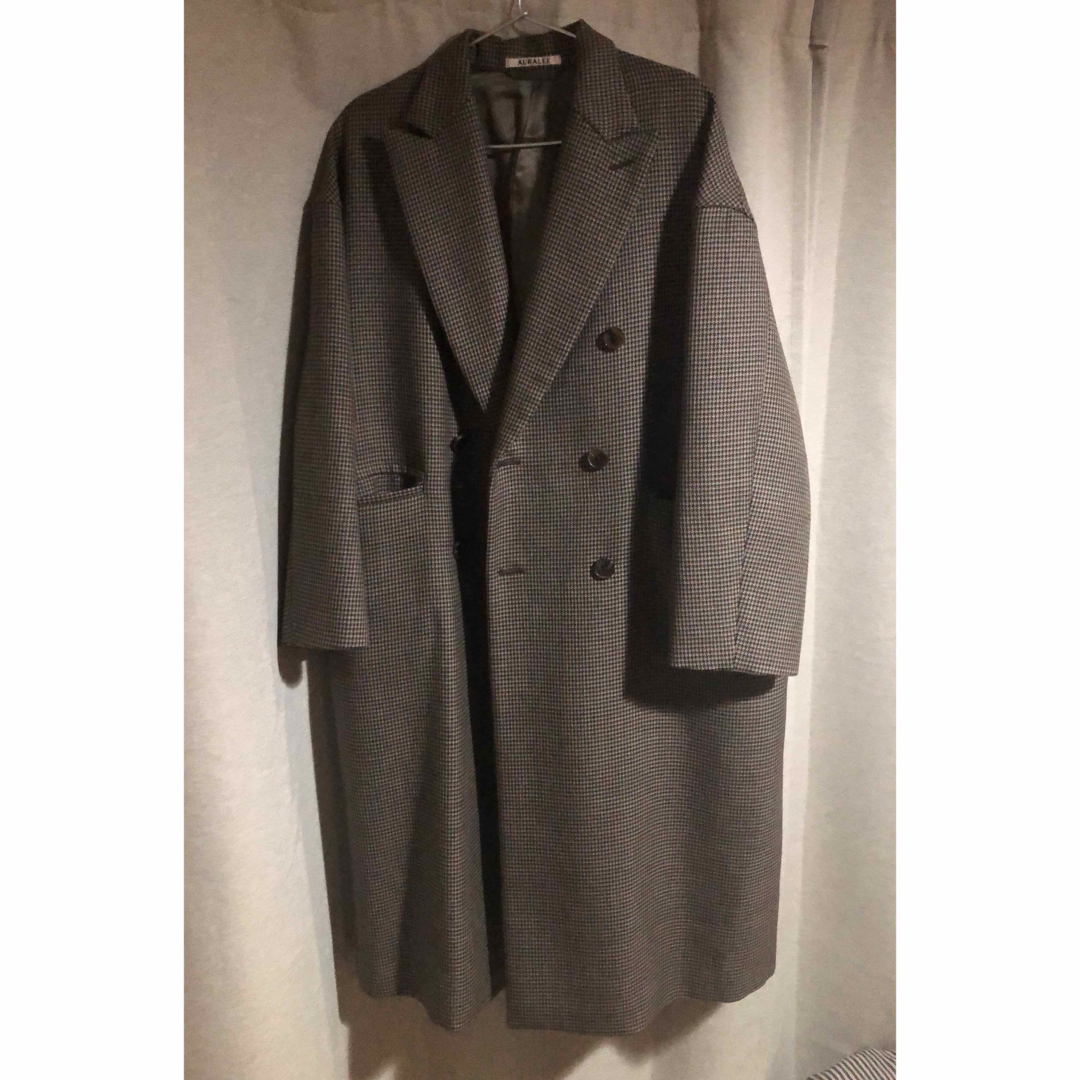 AURALEE - AURALEE 18AW ハウンドドゥースチェック コートの通販 AURALEE - AURALEE 18AW ハウンドドゥースチェック コートの通販