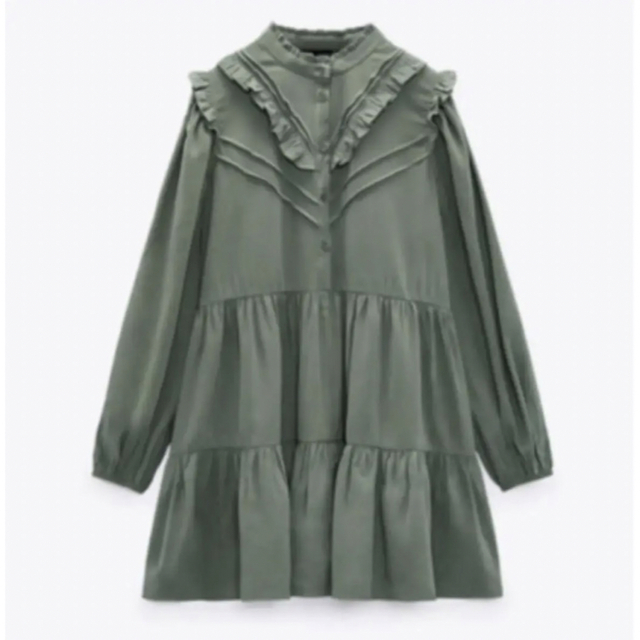 ZARA - ZARA カラーブロックワンピース S カーキの通販 by eri's ZARA - ZARA カラーブロックワンピース S カーキの通販 by eri's