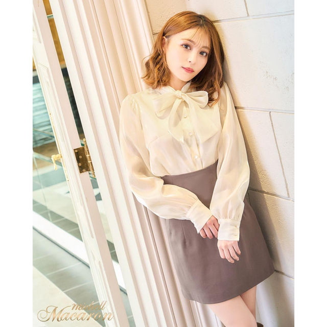 michellMacaron - ボウタイブラウス/アイボリーの通販 by S-aya michellMacaron - ボウタイブラウス/アイボリーの通販 by S-aya
