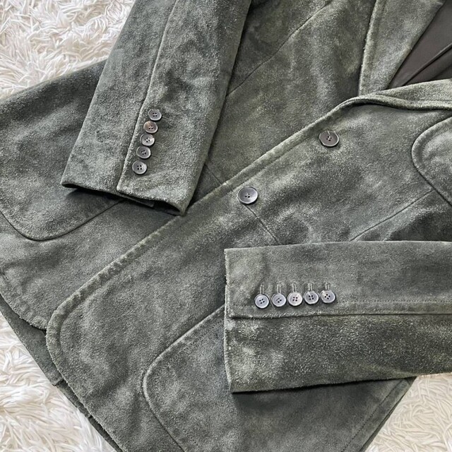 美品 希少 54サイズ グッチ GUCCI スエードレザー テーラード 美品 希少 54サイズ グッチ GUCCI スエードレザー テーラード