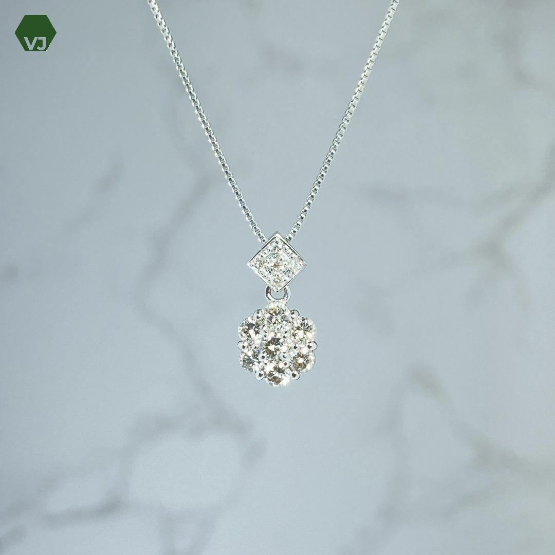 19-15】ダイヤモンド ネックレス D0.7ct の通販 by vivid-J(旧 19-15】ダイヤモンド ネックレス D0.7ct の通販 by vivid-J(旧