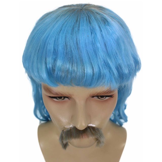 Wigs2you H-5565_6 ウィッグ かつら おじさん ひげ 青 ブルーの Wigs2you H-5565_6 ウィッグ かつら おじさん ひげ 青 ブルーの