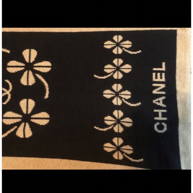 CHANEL】マフラー ストール ココマーク クローバー CHANEL】マフラー ストール ココマーク クローバー