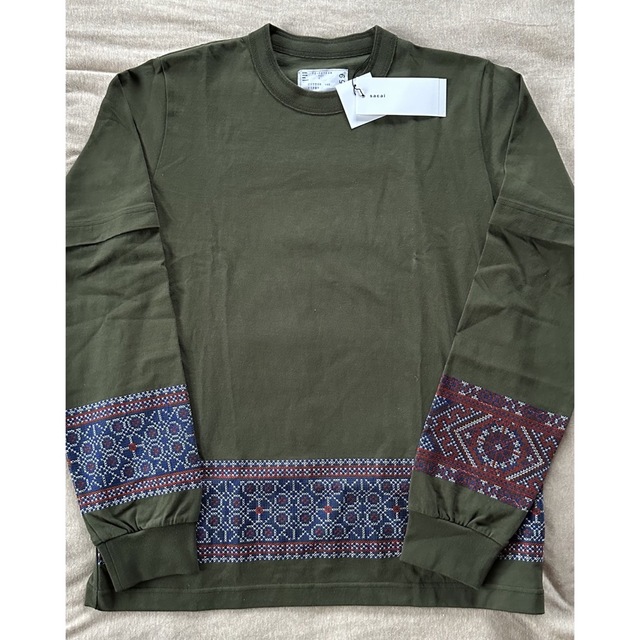 sacai - 4新品 sacai サカイ メンズ 刺繍 再構築 ロング Tシャツ sacai - 4新品 sacai サカイ メンズ 刺繍 再構築 ロング Tシャツ