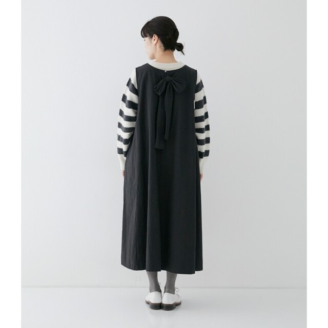nest Robe - コットンリネンバックサテンノースリーブワンピース nest Robe - コットンリネンバックサテンノースリーブワンピース