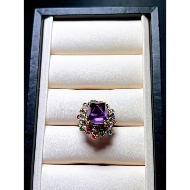 ⭐︎【天然 】アメジスト リング s925 12x12mm ⭐︎【天然 】アメジスト リング s925 12x12mm