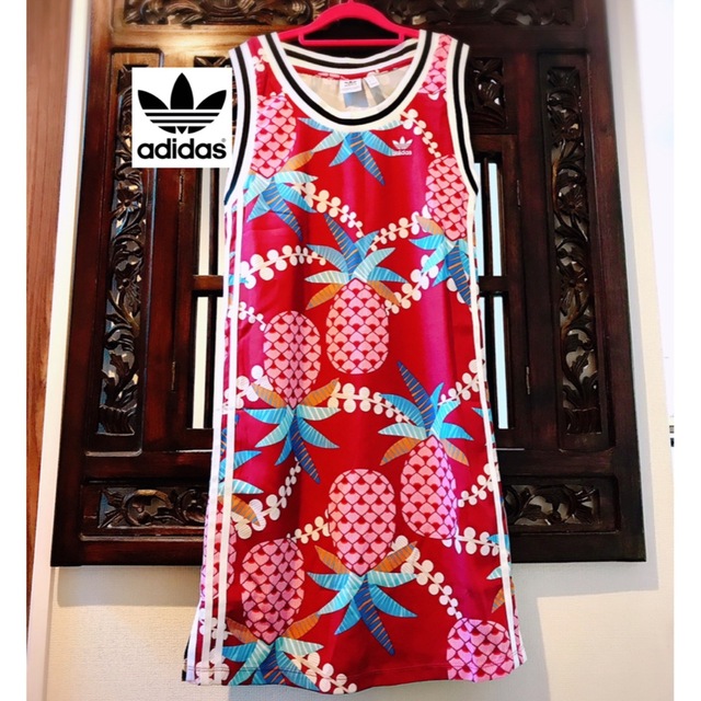 adidas - アディダス 花柄 ワンピース ジャージ パイナップル T adidas - アディダス 花柄 ワンピース ジャージ パイナップル T