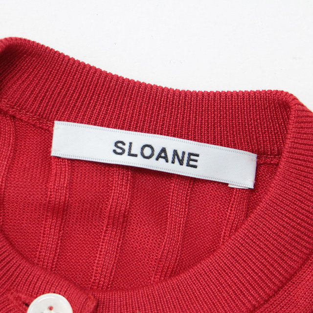 SLOANE スローン カーディガン ニット レッド 2 M 長袖 SLOANE スローン カーディガン ニット レッド 2 M 長袖