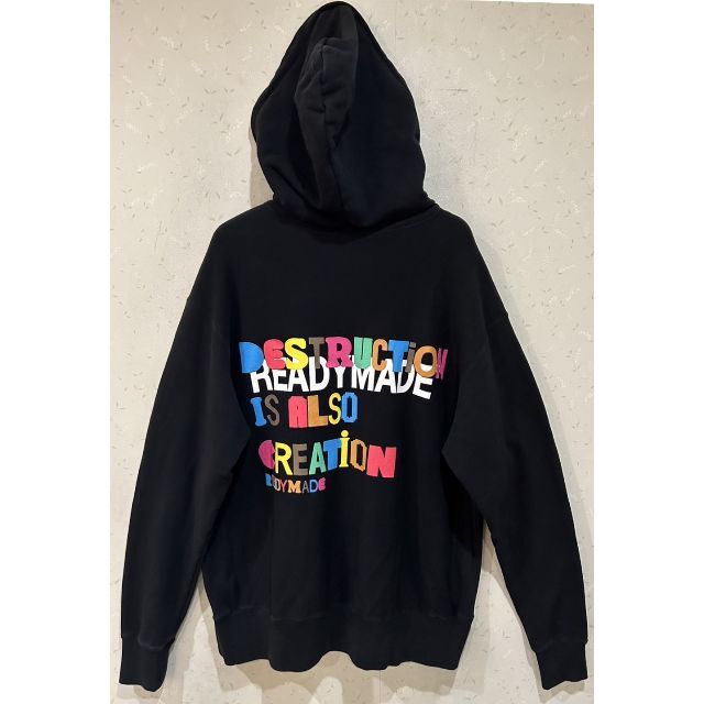 READYMADE - *READY MADE COLLAPSED FACE HOODIE パーカー Lの READYMADE - *READY MADE COLLAPSED FACE HOODIE パーカー Lの