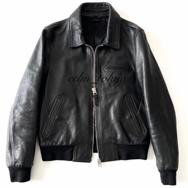 TOM FORD - 最高級 TOM FORD 襟ムートン着脱 ライダース TOM FORD - 最高級 TOM FORD 襟ムートン着脱 ライダース