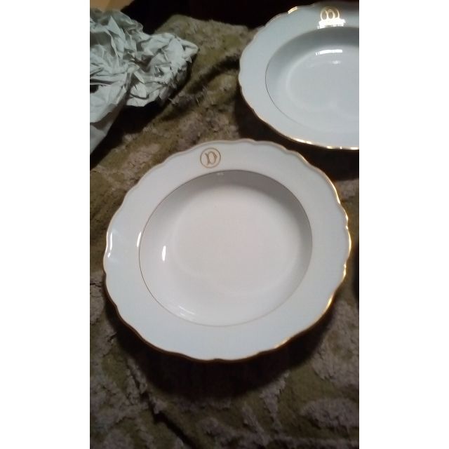 MEISSEN - 1880年オールドマイセン中古皿3枚レアボタン双剣刻印 MEISSEN - 1880年オールドマイセン中古皿3枚レアボタン双剣刻印