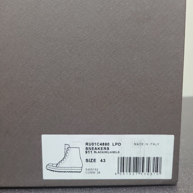 新品】Rick Owens スニーカー ラモーンズ RAMONES 43 新品】Rick Owens スニーカー ラモーンズ RAMONES 43