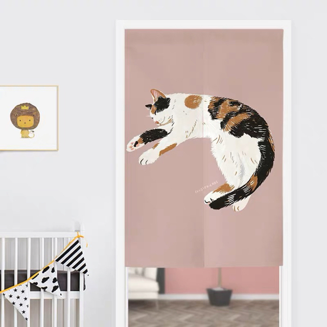 猫柄のれん ロング 暖簾80x150cm ネコ かわいい 間仕切り猫雑貨 猫柄のれん ロング 暖簾80x150cm ネコ かわいい 間仕切り猫雑貨
