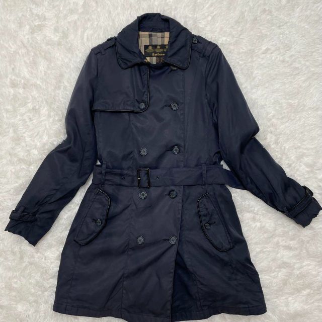 Barbour - バブアー トレンチコート チェック柄 USA古着 USA8 Barbour - バブアー トレンチコート チェック柄 USA古着 USA8