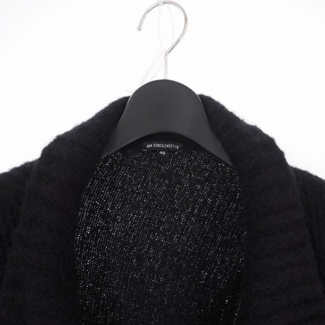 ANN DEMEULEMEESTER ヘアピン付ウールニットカーディガン 40 ANN DEMEULEMEESTER ヘアピン付ウールニットカーディガン 40