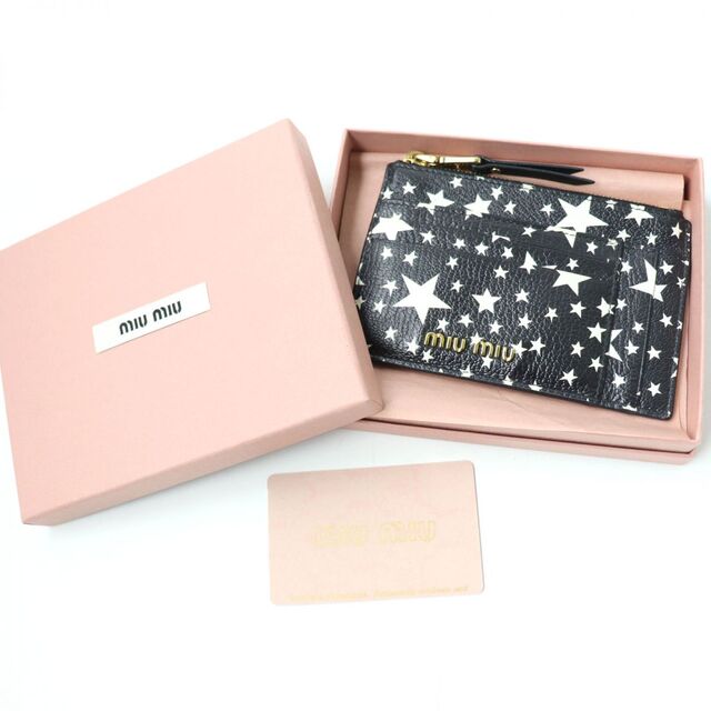 MIU MIU - 美品☆MIUMIU ミュウミュウ 5MC446 ロゴ金具付 星柄 MIU MIU - 美品☆MIUMIU ミュウミュウ 5MC446 ロゴ金具付 星柄