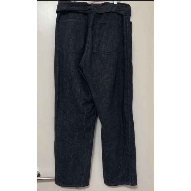 COMOLI ベルテッドデニム BLACK/ECRU SIZE2 COMOLI ベルテッドデニム BLACK/ECRU SIZE2