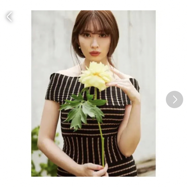 Her lip to - Herlipto Stripe Ribbed-Knit Midi Dressの通販 by Her lip to - Herlipto Stripe Ribbed-Knit Midi Dressの通販 by