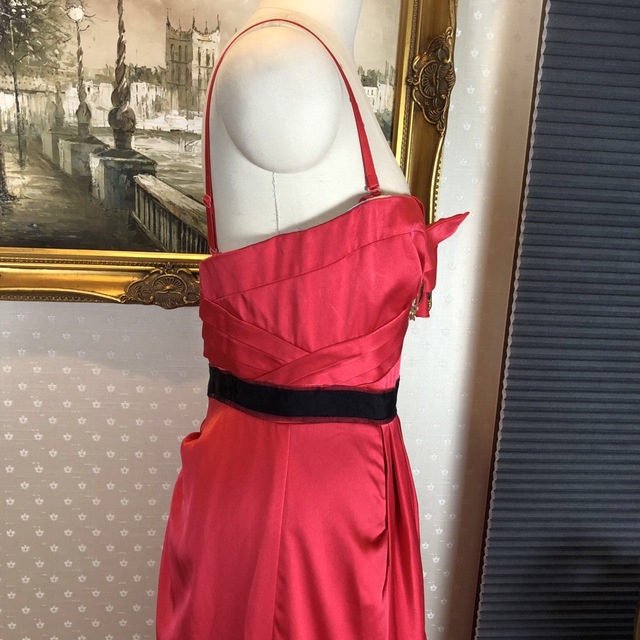 BCBGMAXAZRIA☆ワンショルダースリットロングドレスパーティー BCBGMAXAZRIA☆ワンショルダースリットロングドレスパーティー