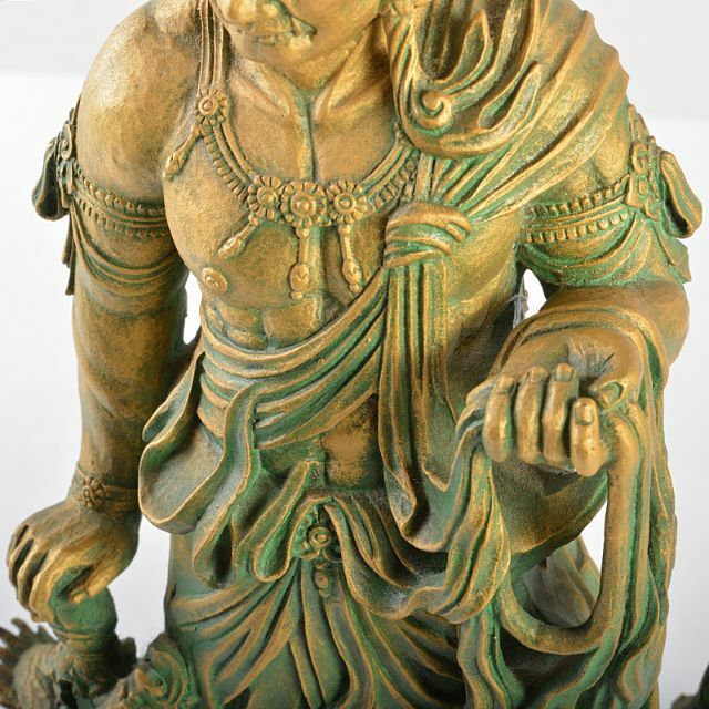 大仏師 松久宗琳作 ブロンズ 不動明王像 仏像 高さ約30.5cm 大仏師 松久宗琳作 ブロンズ 不動明王像 仏像 高さ約30.5cm