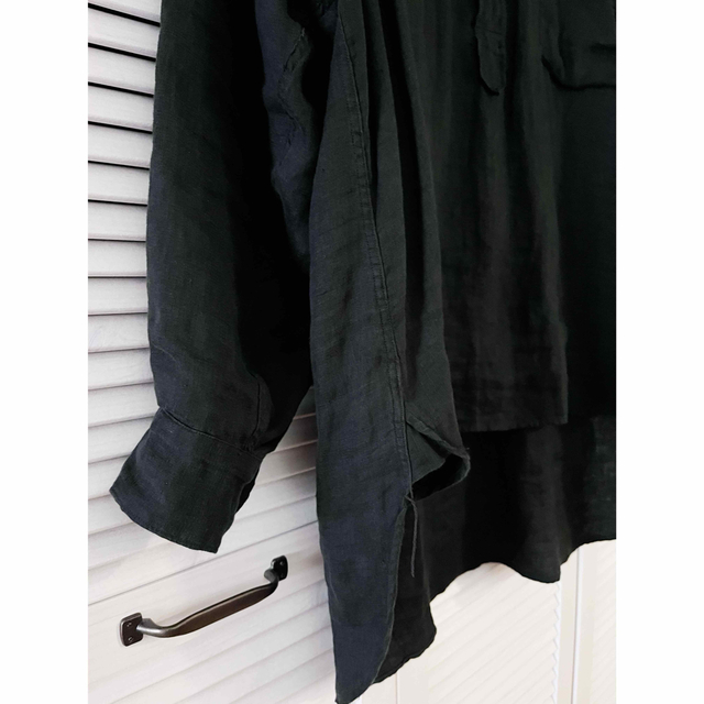 COMOLI 22ss. リネンWクロス プルオーバーシャツ COMOLI 22ss. リネンWクロス プルオーバーシャツ