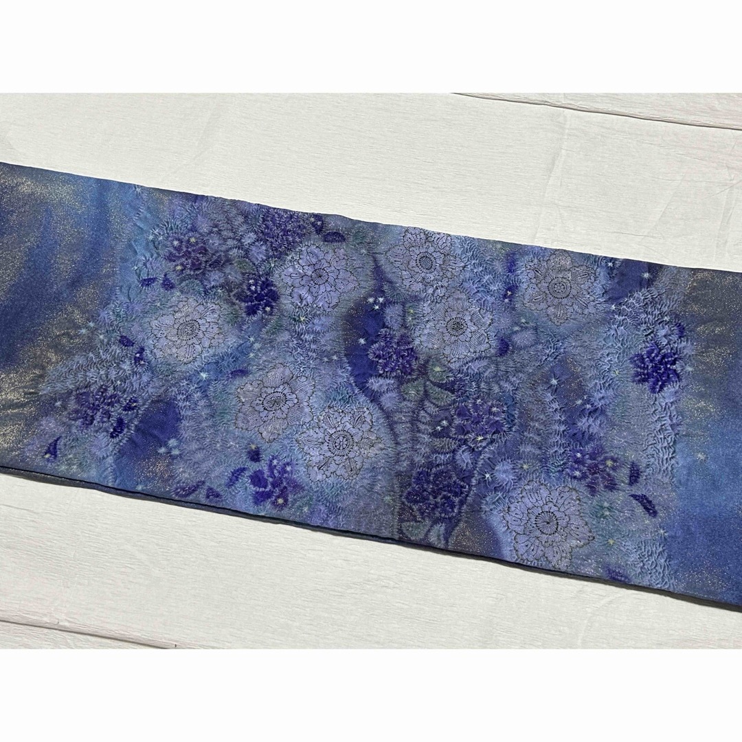 超逸品 超希少 未使用に近い 【初代 久保田一竹 辻が花 絞り 金 超逸品 超希少 未使用に近い 【初代 久保田一竹 辻が花 絞り 金
